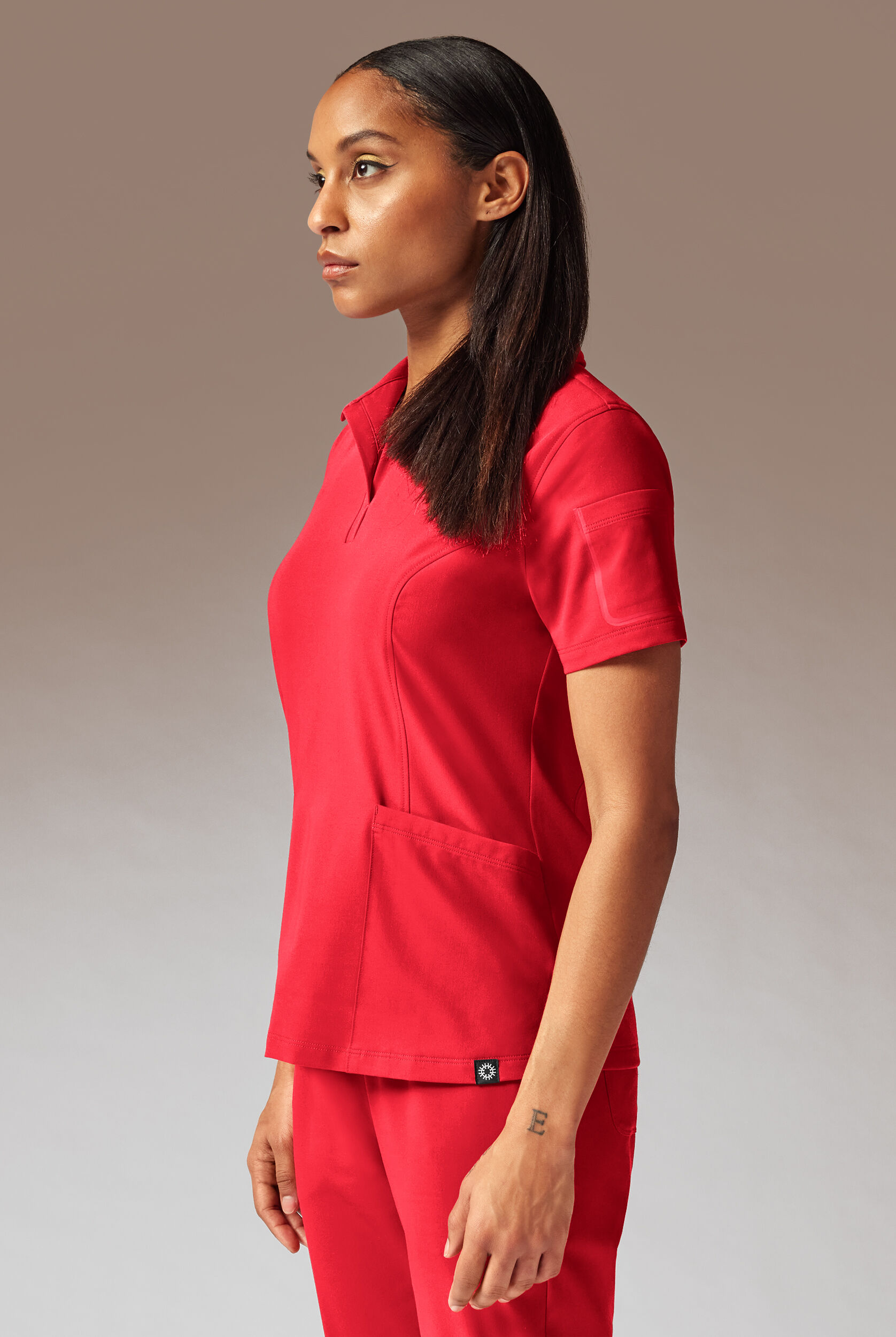 Hypothesis Women's Open Front Polo Scrub Top, Nursing Polos