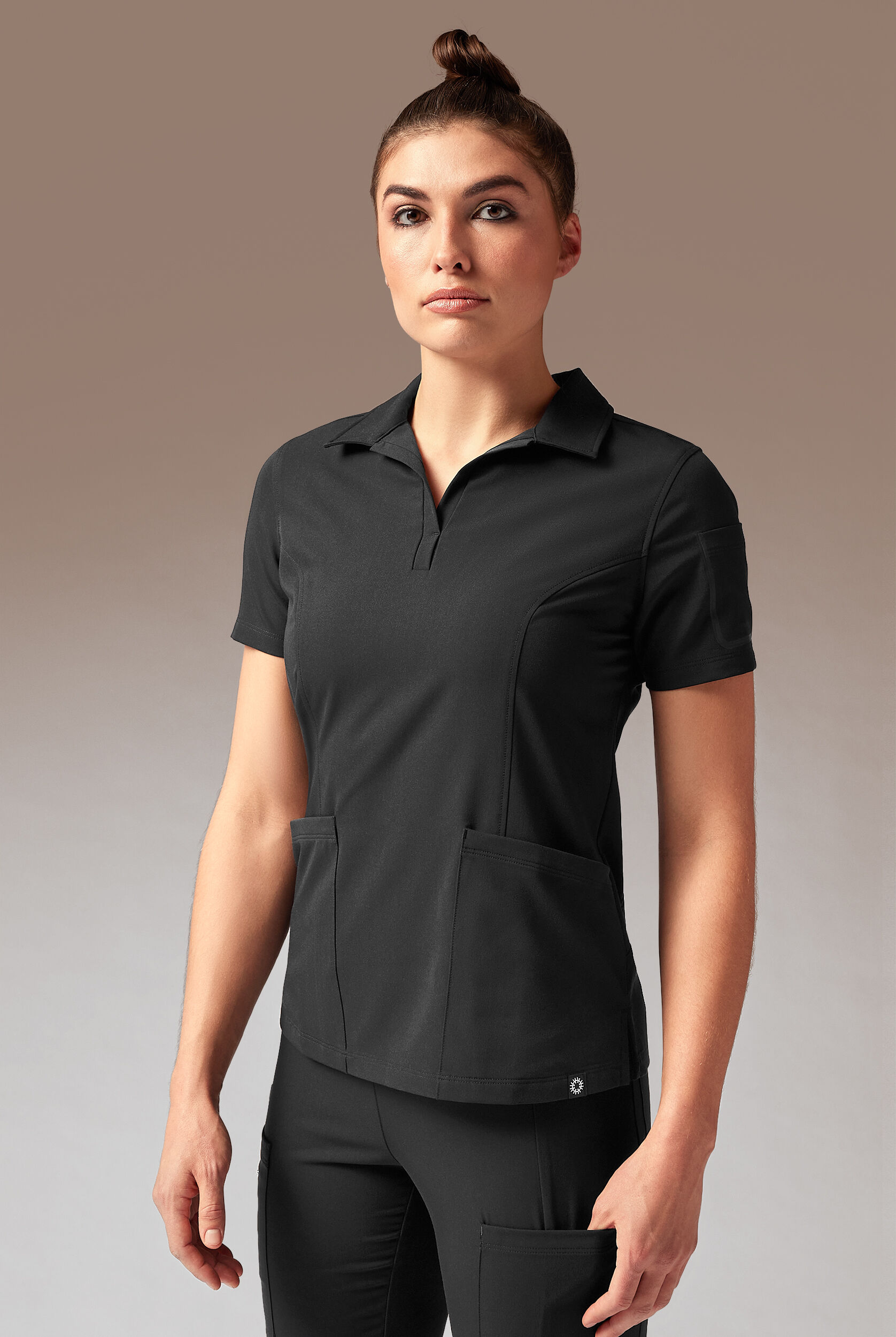 Hypothesis Women's Open Front Polo Scrub Top, Nursing Polos
